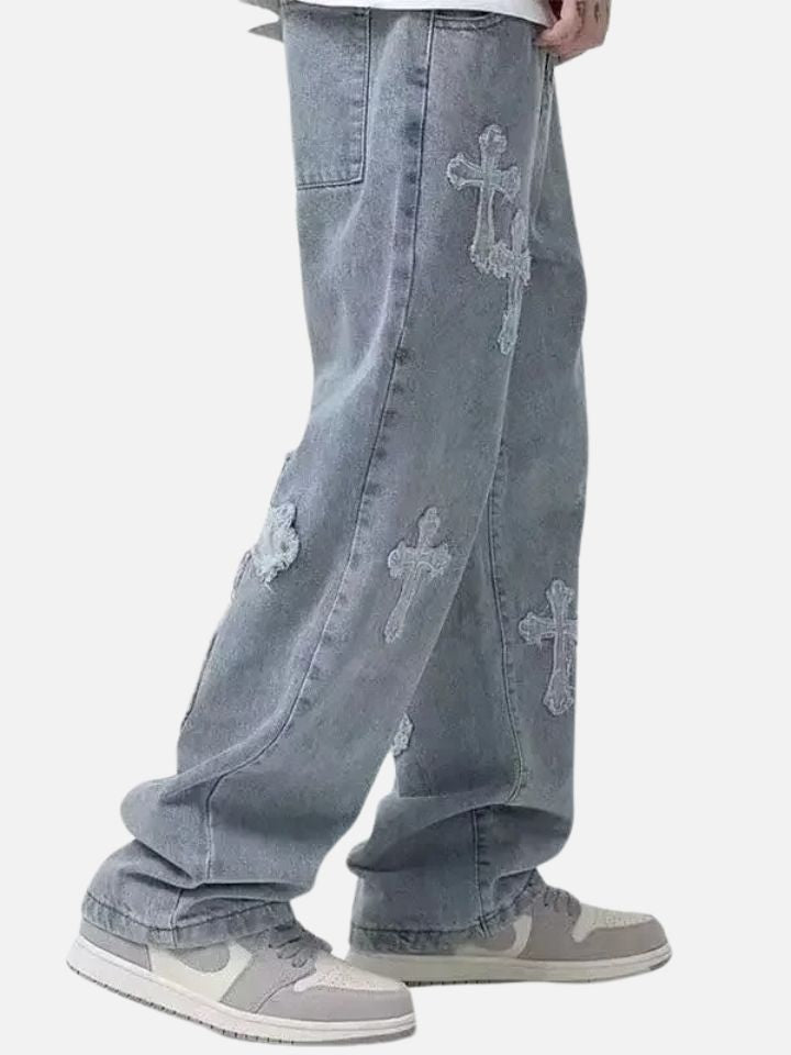 Calça Masculina Jeans Reta Azul 'Cross' – Asteric